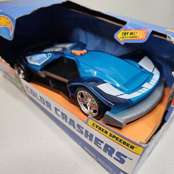 Mattel | Toys | Hot Wheels Car Color Crashers Cyber Speeder Large ...